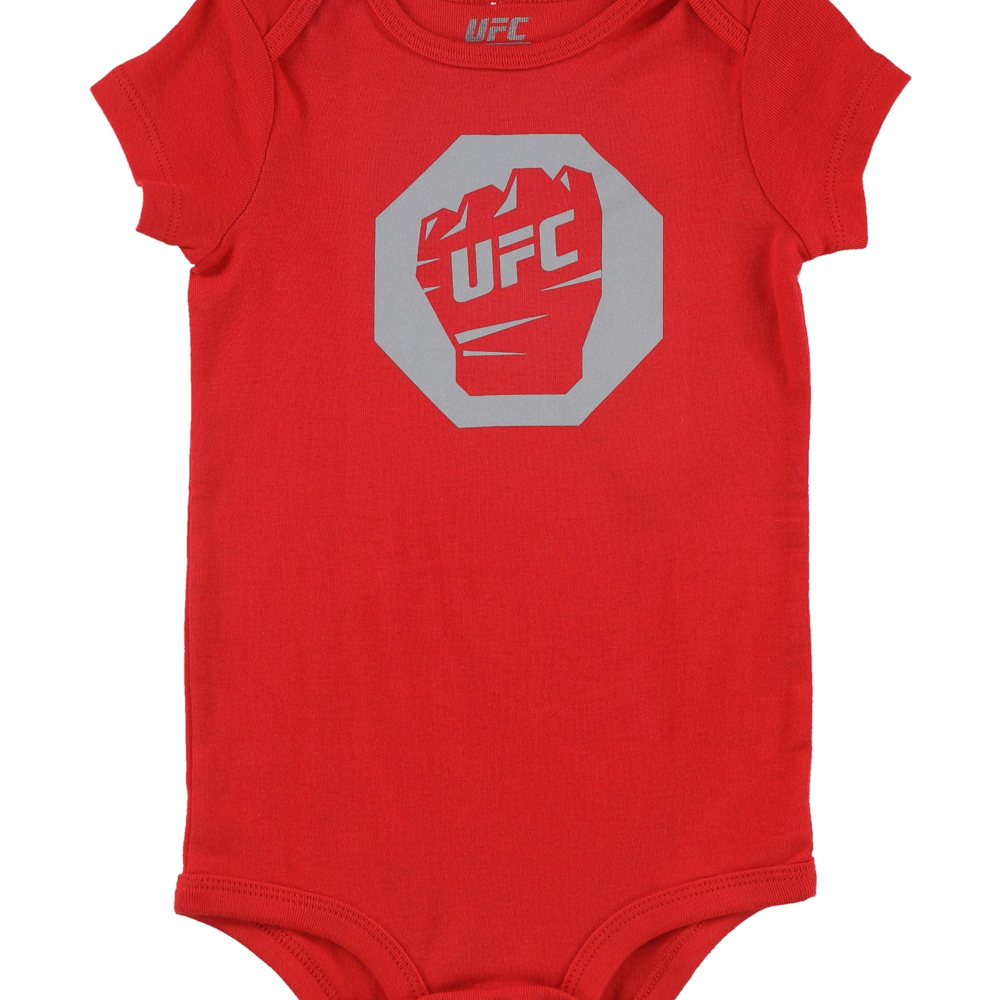 UFC Boys Octagon Logo Creeper Bodysuit Jumpsuit Pajama, Red, Infant, 12 ...