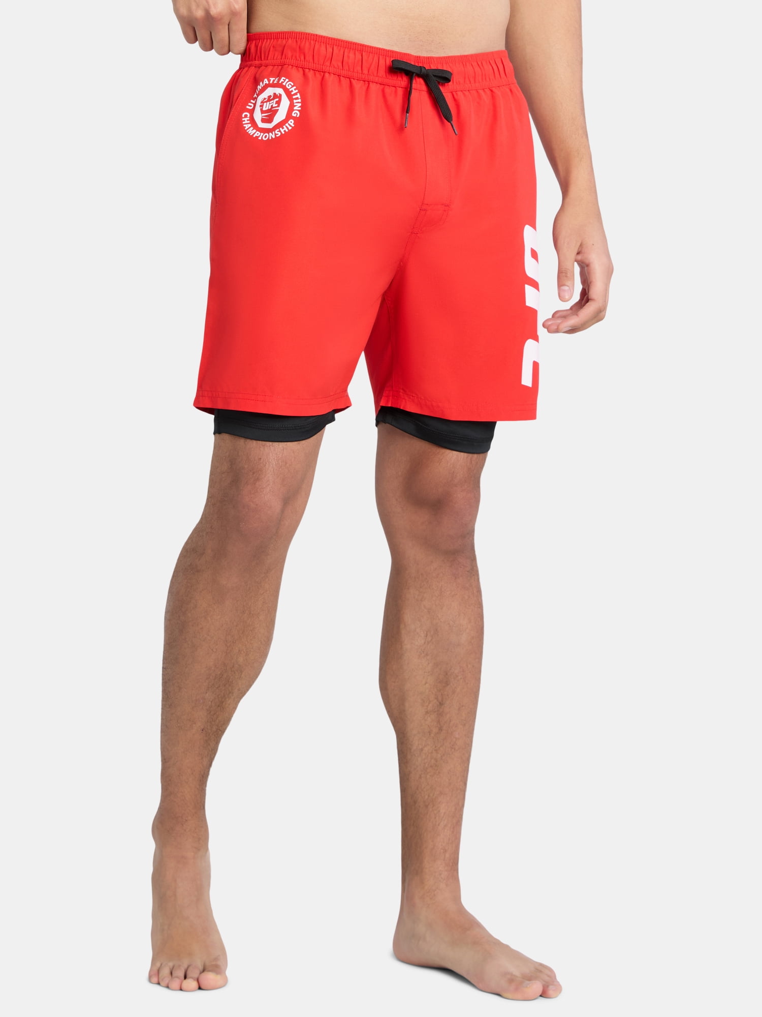 UFC Men's Swim Trunks with Compression Liner, Sizes S-XL - Walmart.com
