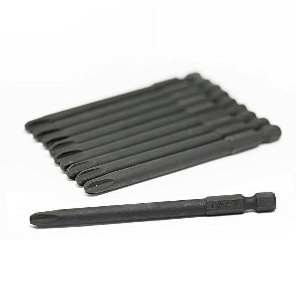 UFFY - 2-1/2" Inch Phillips PH # 3 Power Impact Bit 10 pack 1/4 Hex ...