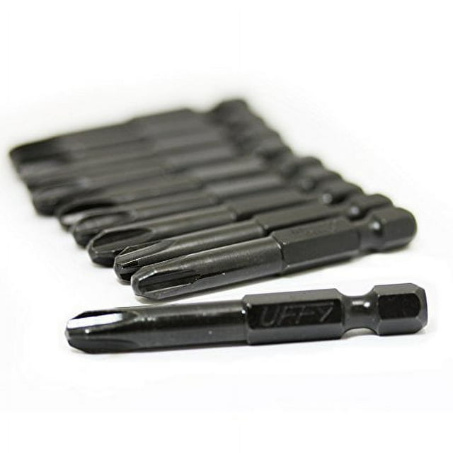 UFFY - 2" Inch Phillips PH # 3 Power Impact Bit 10 pack 1/4 Hex ...