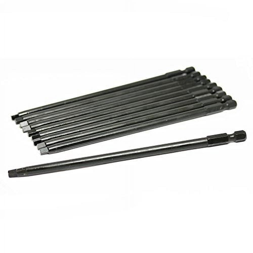 UFFY - 6" Inch Robertson Square SQ # 3 Power Impact Bit 10 pack 1/4 Hex ...