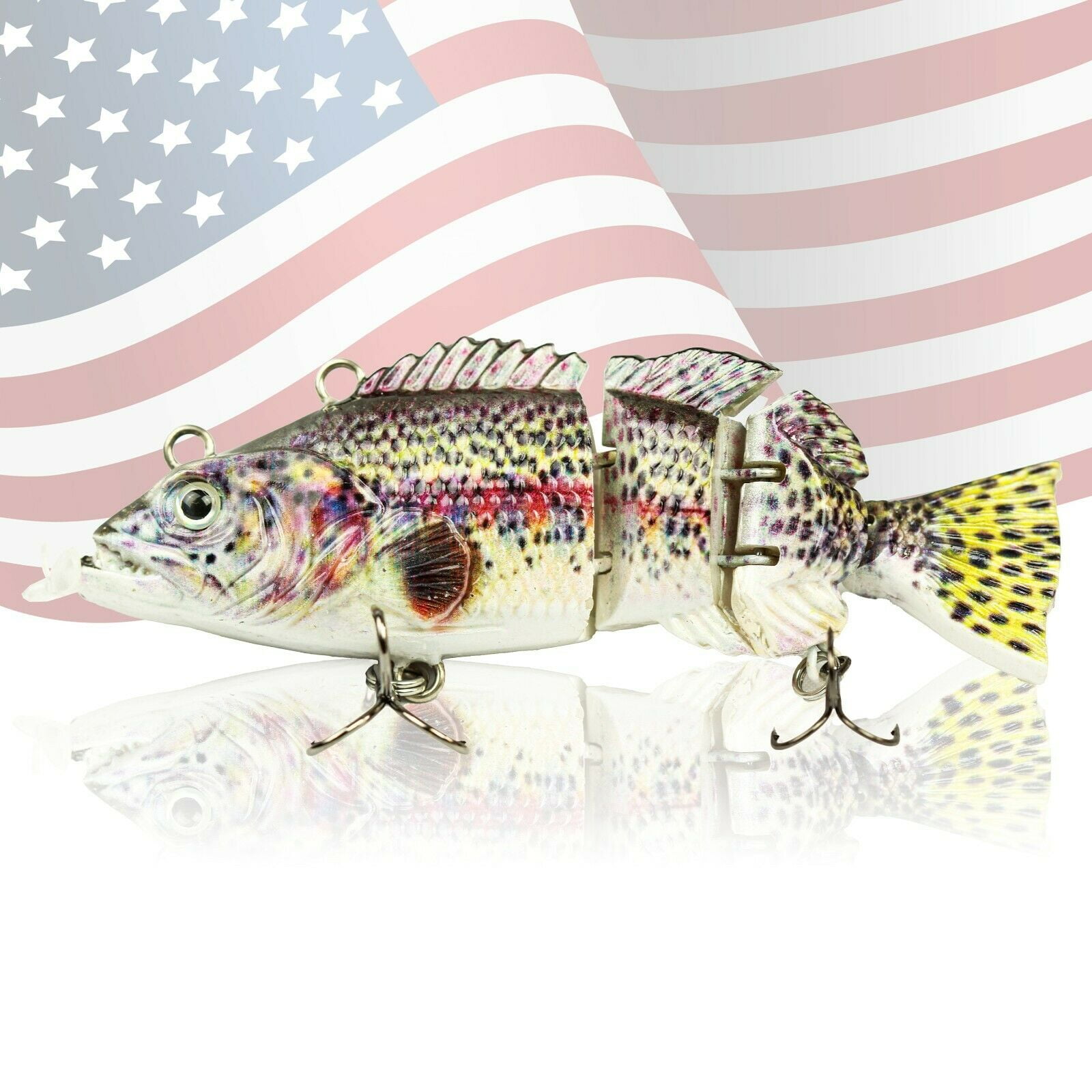 UFISH 3.5" Robotic Fishing Lure Swimming Wobbler Bass Bait Spotted Bass ...