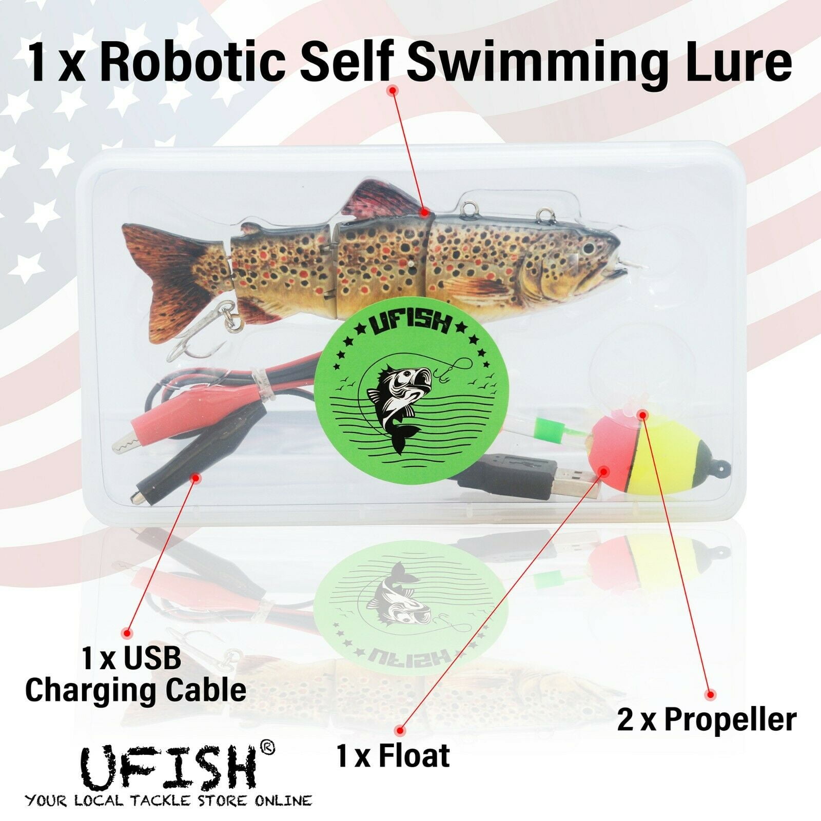 UFISH - Electric Fishing Lure for Bass Pike Musky Walleye - Walmart.com