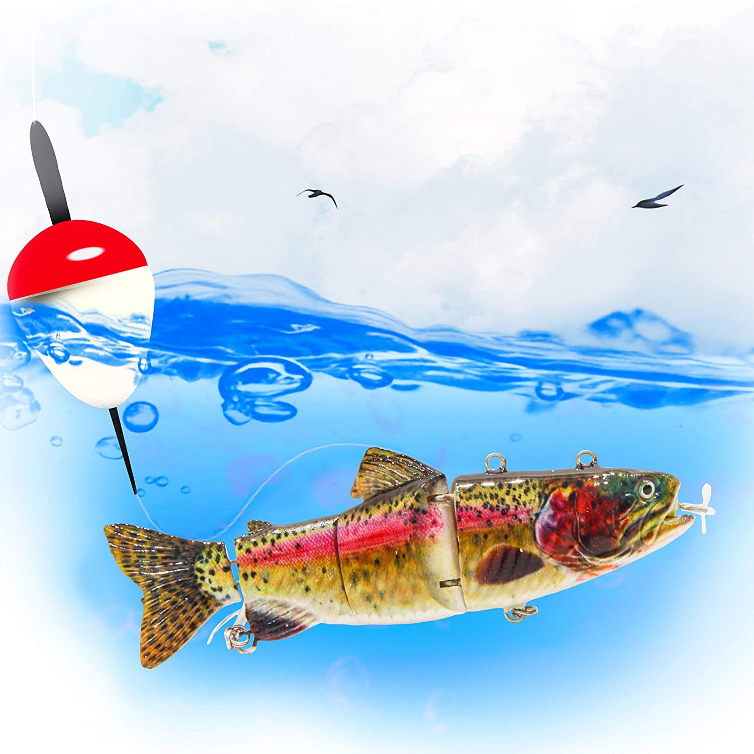 UFISH Robotic Fishing Lure 512" Eco-Friendly Auto-Swimming Fishing ...