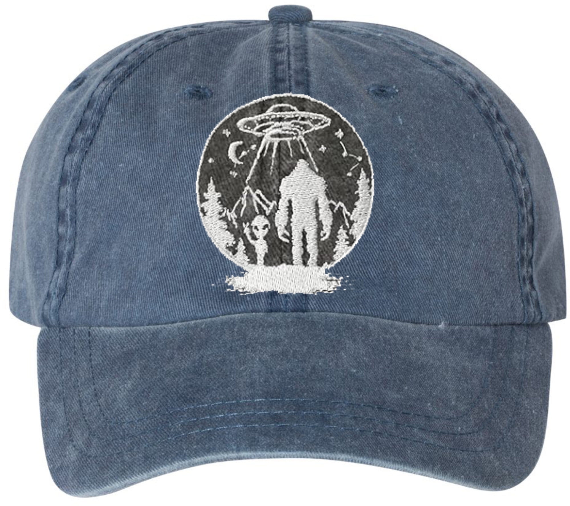 UFO Alien Big Foot Hats Embroidered Baseball Cap | Funny Graphic ...