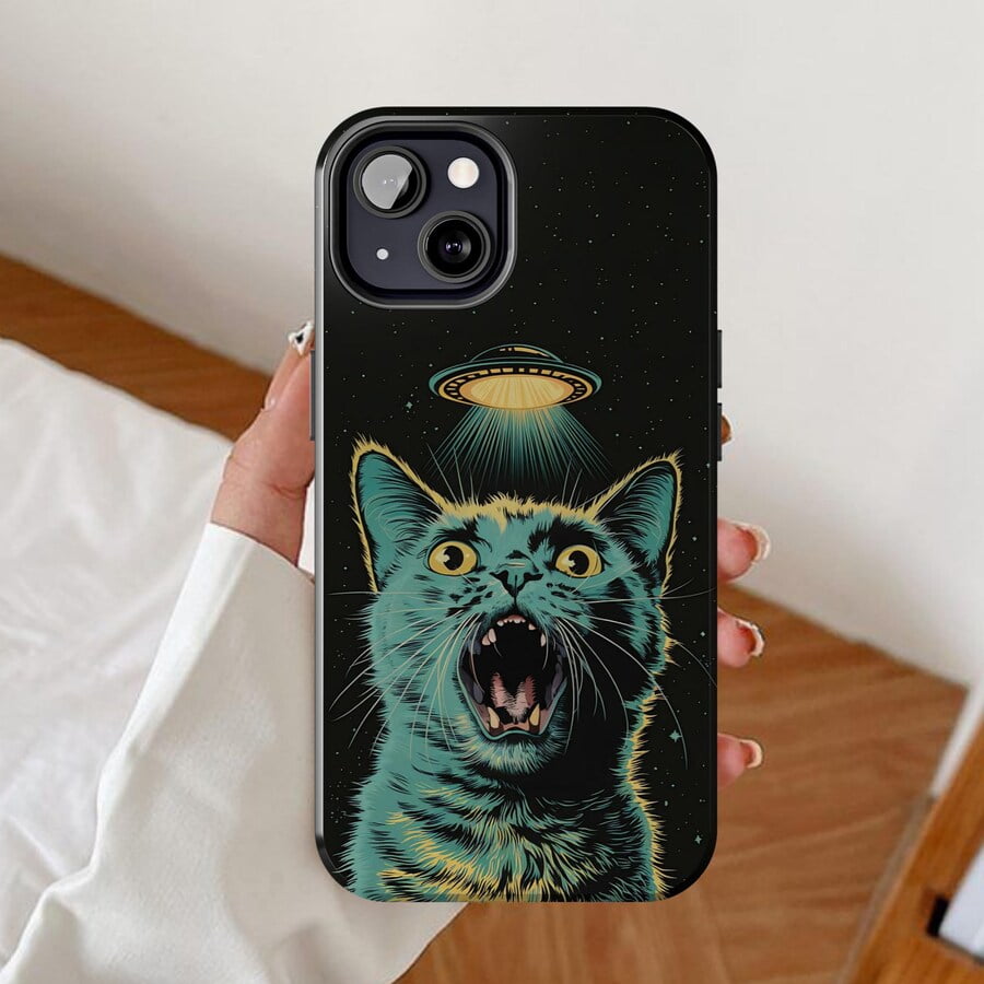 UFO Alien Cosmic Retro Cat Themed Extraterrestrial Abduction Case 11 12 ...