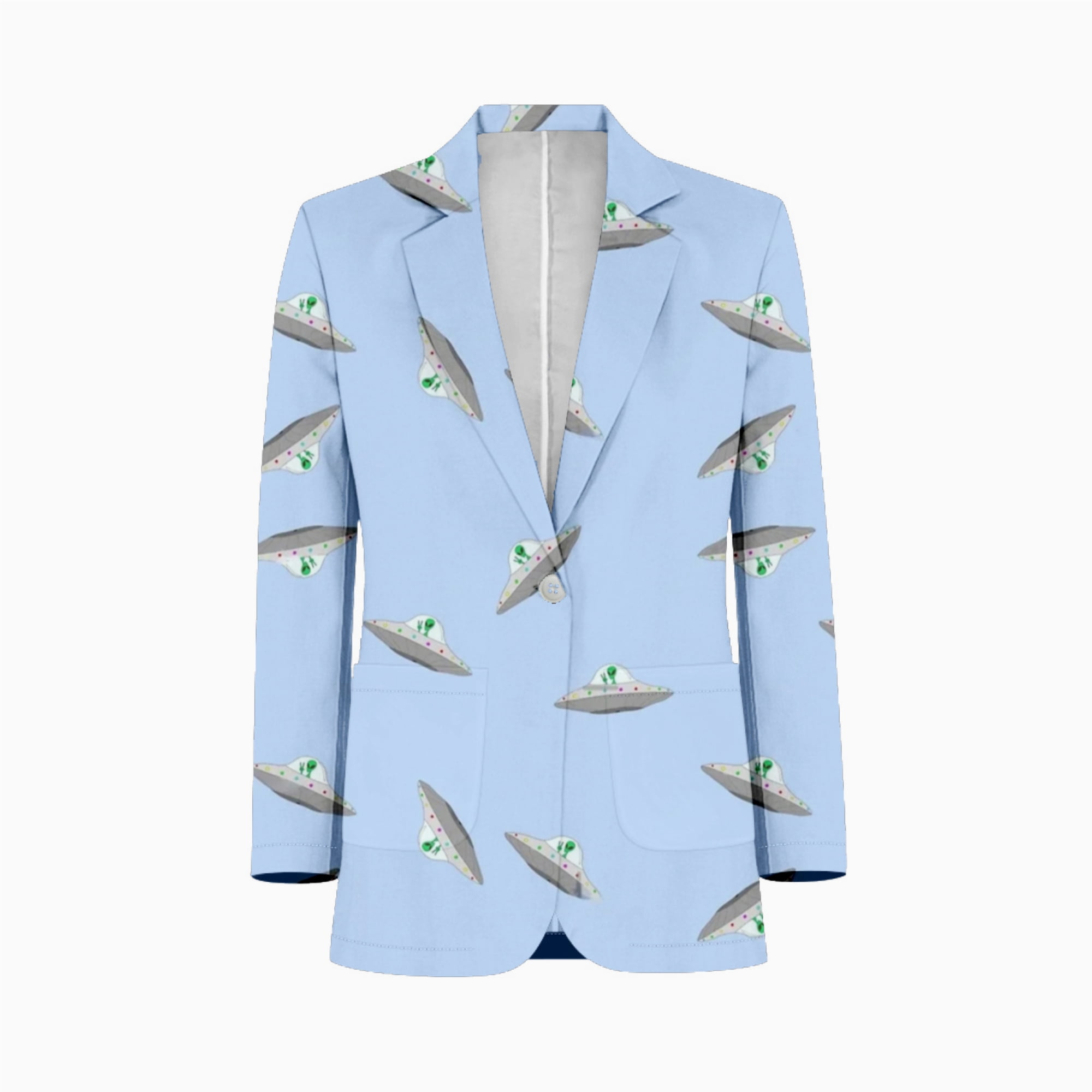 UFO Alien Mens Suits Shawl Collar Slim Fit Suit Mens Groom Jacket ...