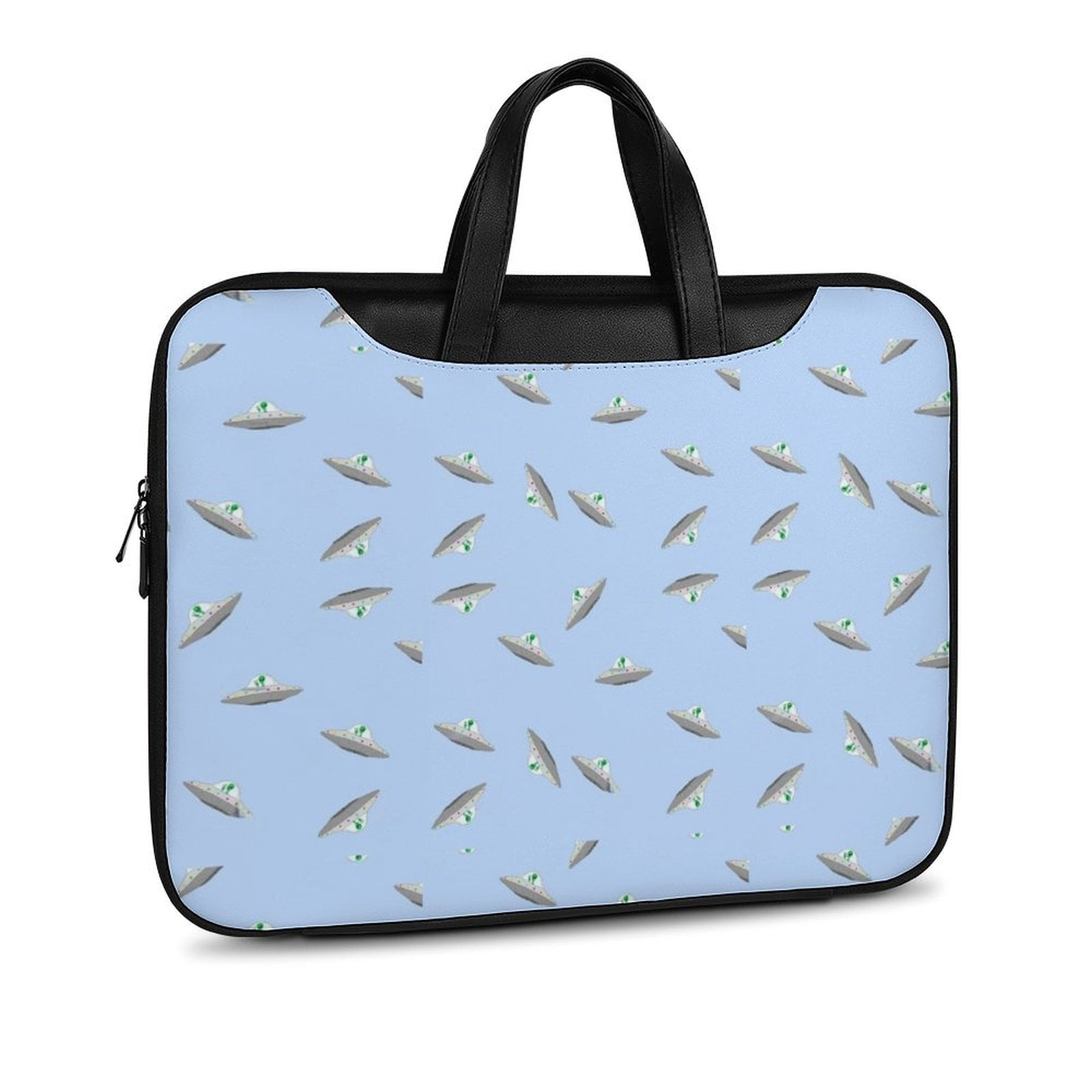 UFO Alien PU Leather Laptop Bag Women Man Office Notebook Travel ...