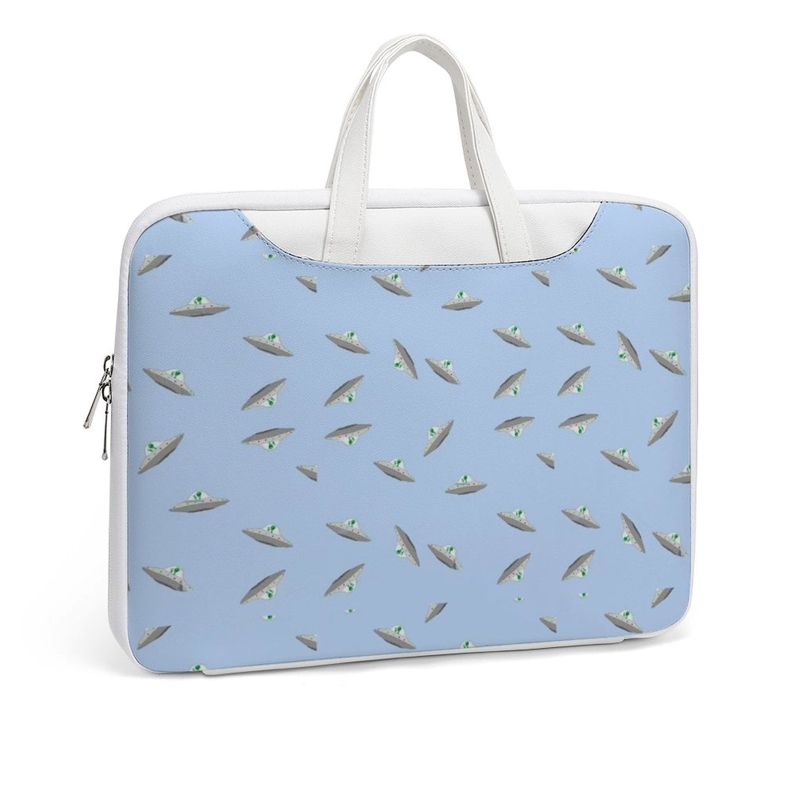 UFO Alien PU Leather Laptop Bag Women Man Office Notebook Travel ...
