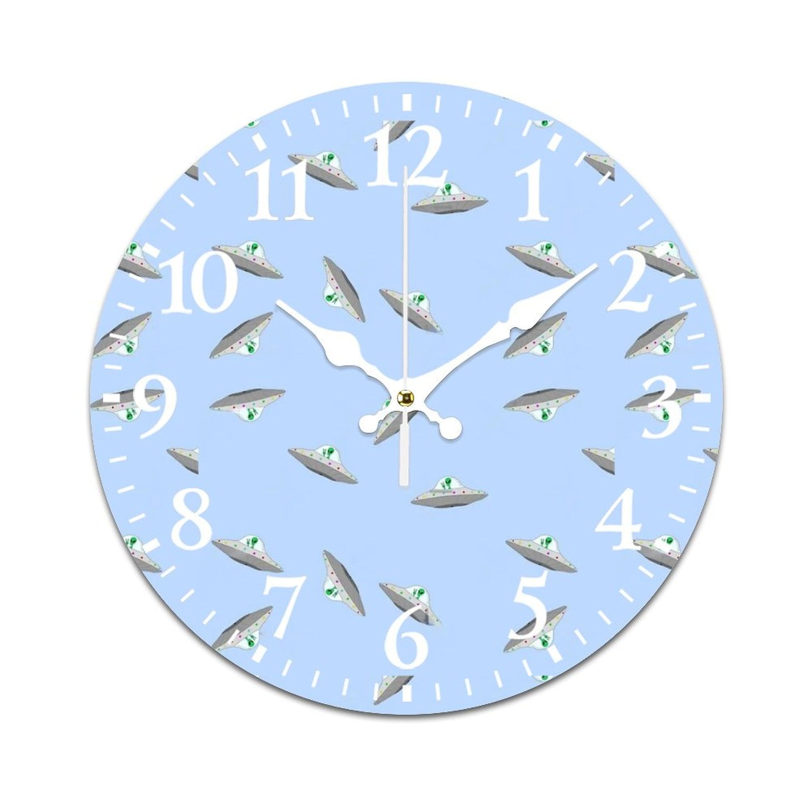 UFO Alien Wall Clock Modern Design Clocks Wall Hanging Home Office ...