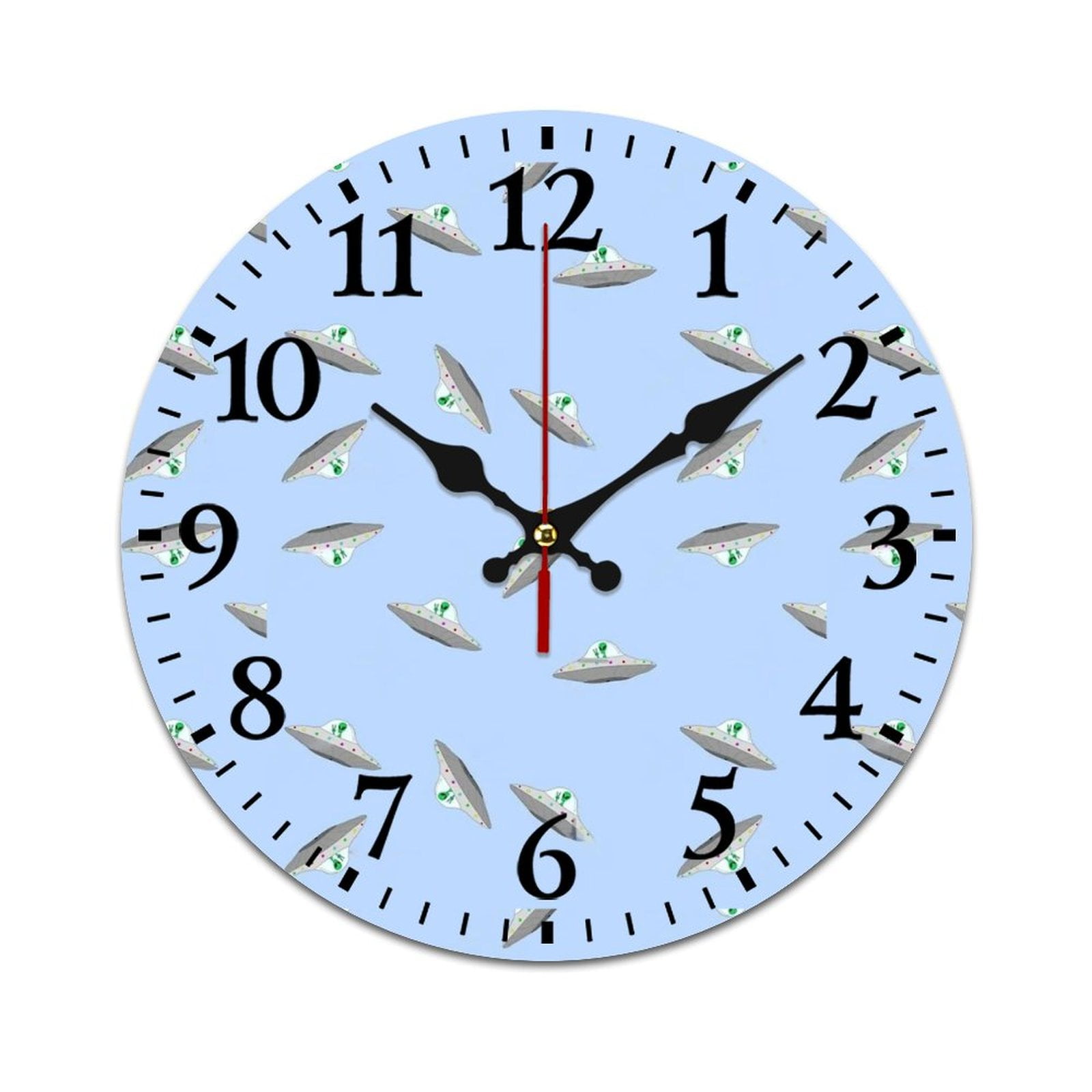 UFO Alien Wall Clock Modern Design Clocks Wall Hanging Home Office ...