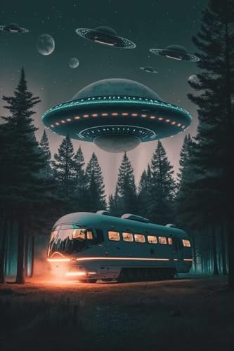 UFO and Bus Landscape Series Wooden Puzzle, Dust - Free Perfect ...