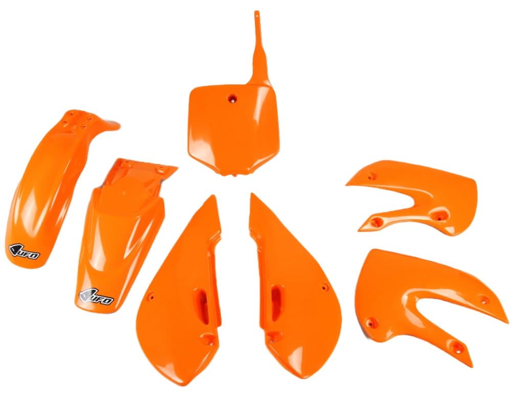 UFO Complete Orange Plastic Body Kit for '01-09 Kawasaki KLX110 ...