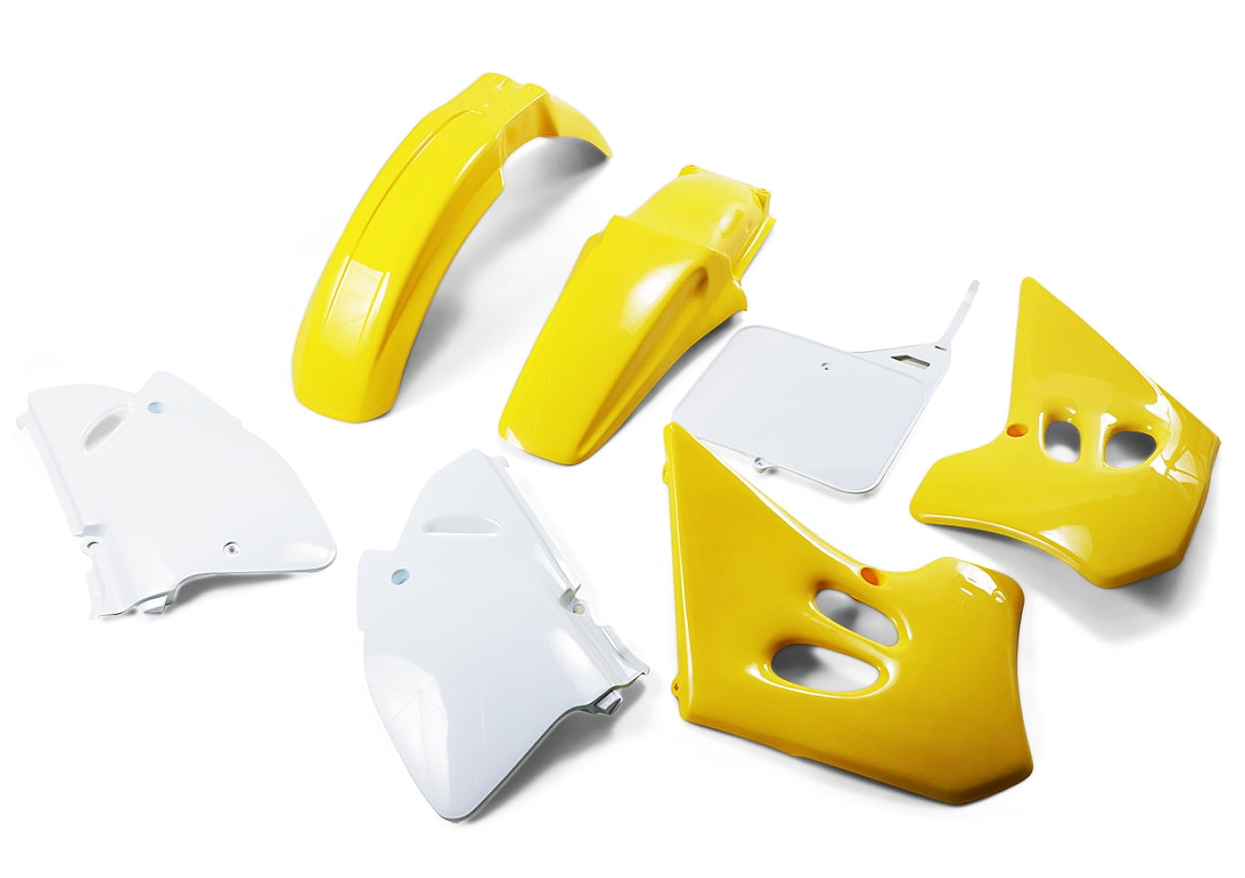 UFO Complete Yellow/White Plastic Body Kit for '93-95 RM125/RM250 ...