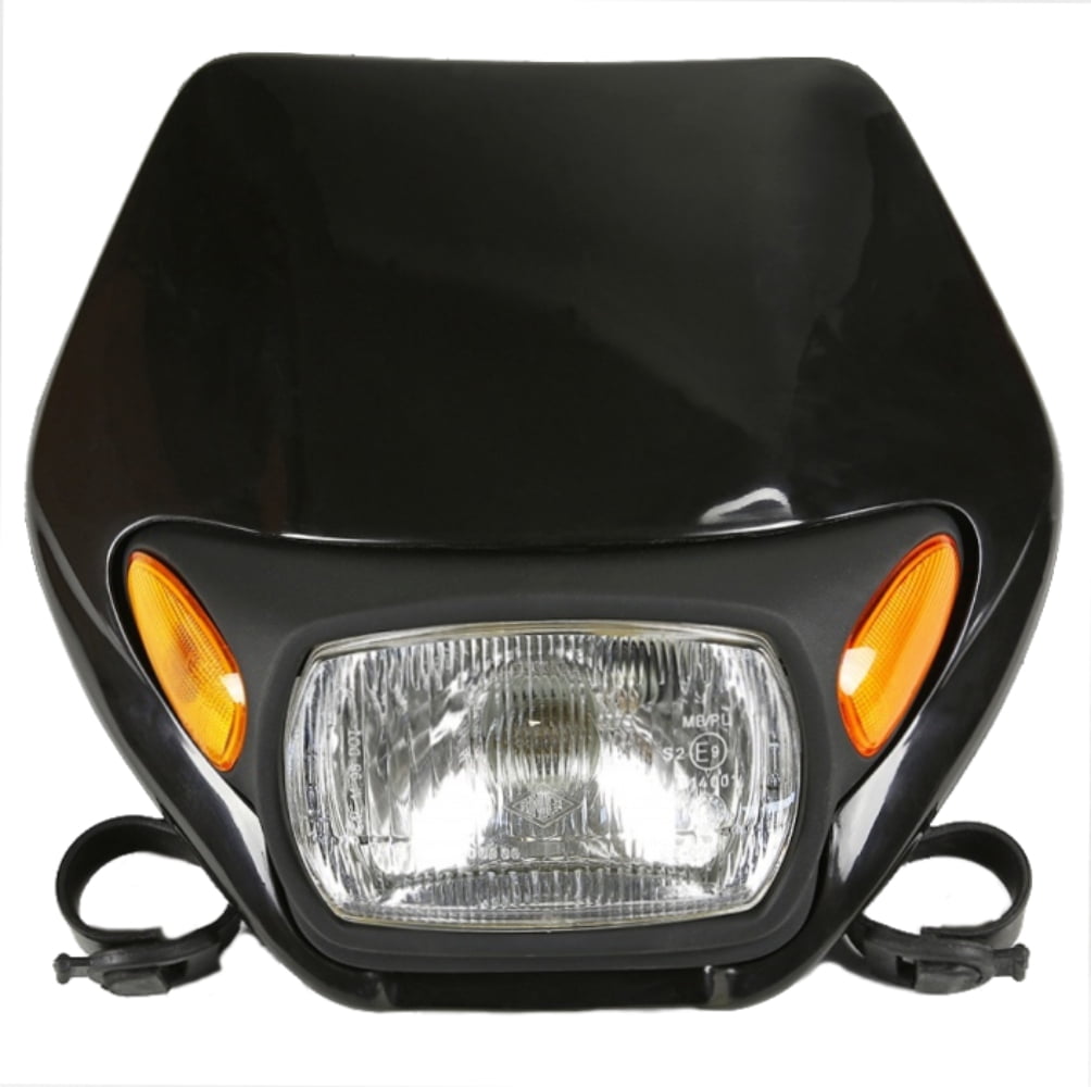 UFO "Oregon" Black Enduro Headlight Assembly w/Turn Signals (PF01695001 ...