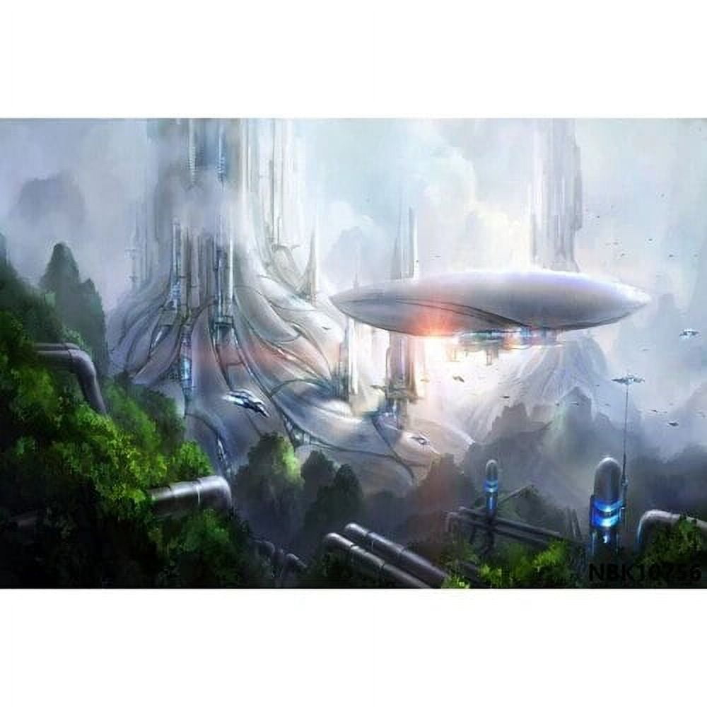 UFO Photography Backdrop Science Fiction Spaceship Planet Party ...