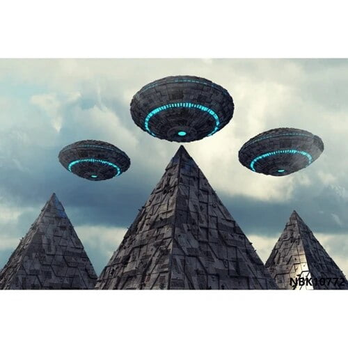 UFO Photography Backdrop Science Fiction Spaceship Planet Party ...