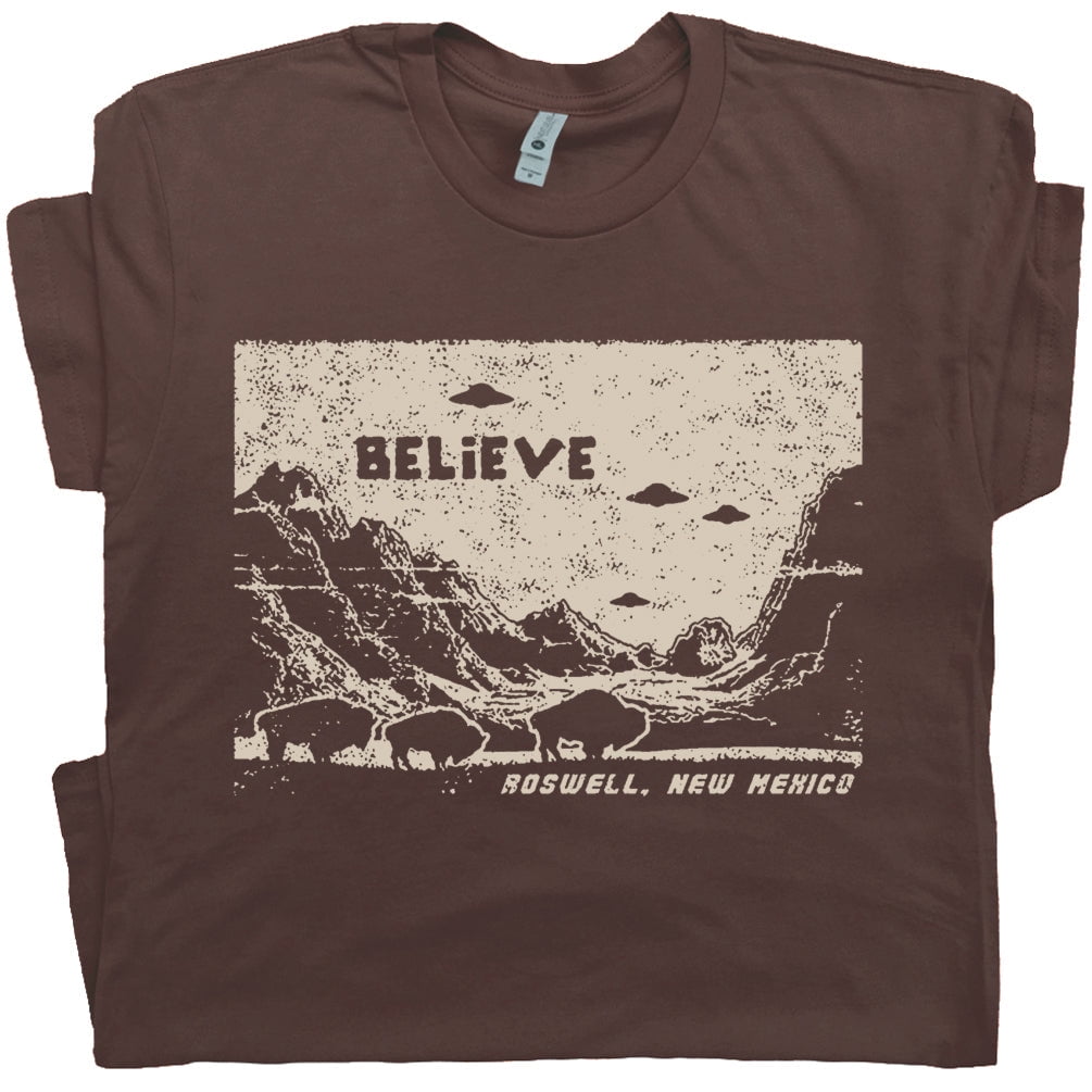 UFO T Shirt Cool Alien Shirts for Men Women Vintage Roswell New Mexico ...