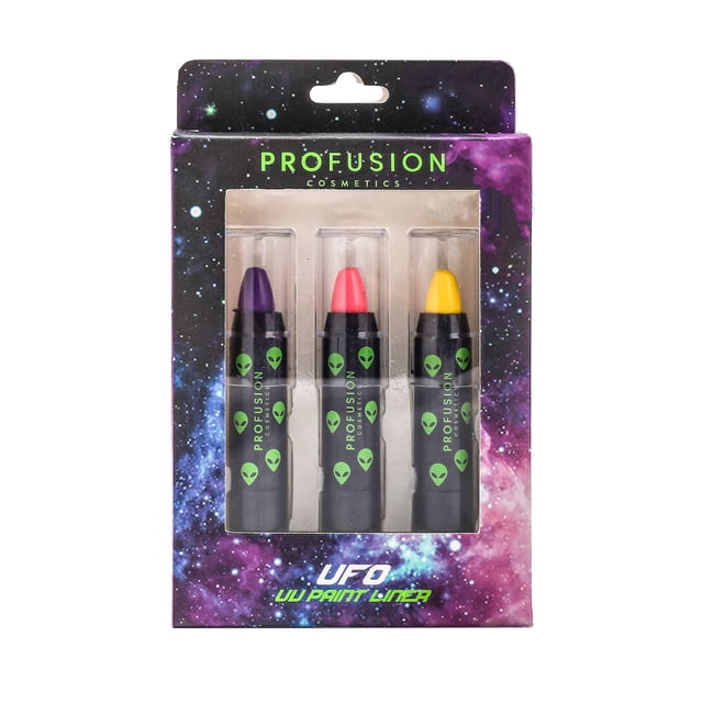 Profusion Cosmetics UFO UV Face and Body Paint Liners Trio for Stunning ...