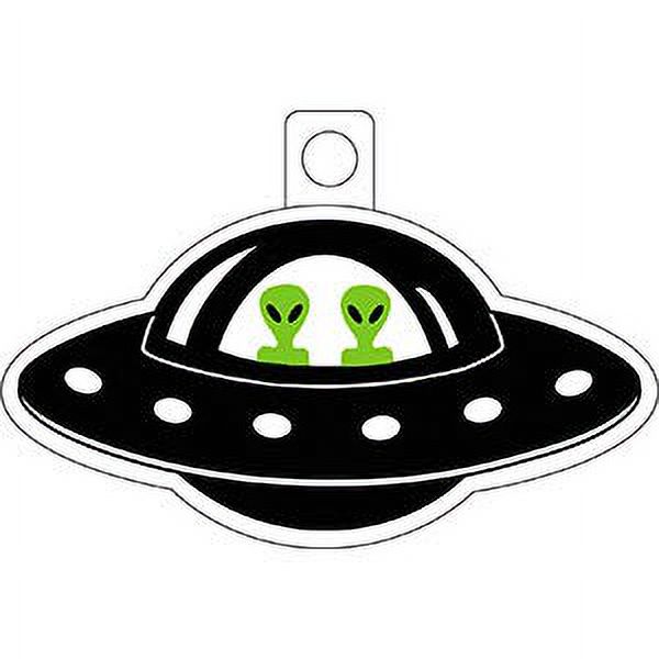 UFO with Aliens Sticker - Original Extra-Terrestrial Artwork, Vinyl ...