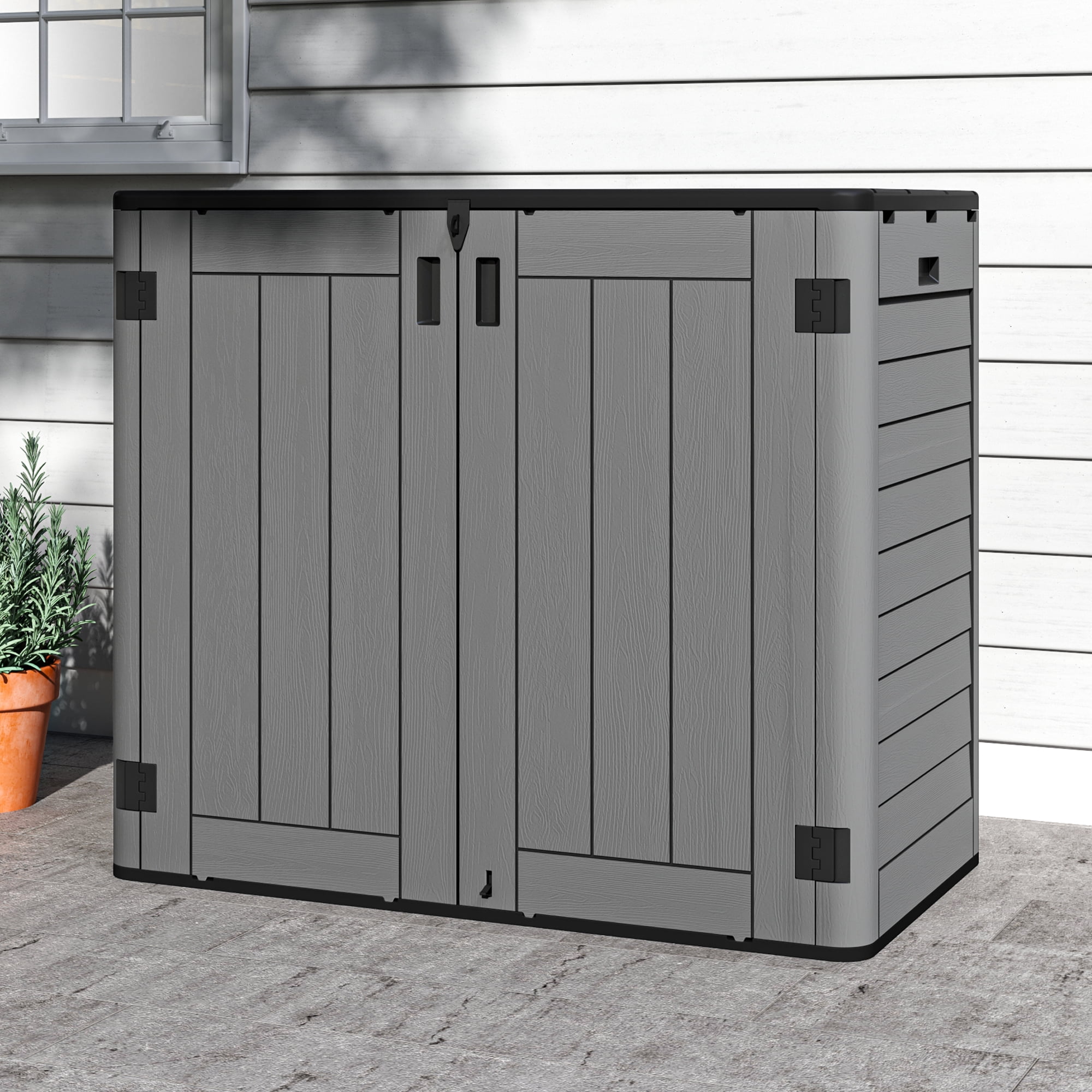 UFORIC Outdoor Storage Shed, 25 Cu.ft without Shelving, Garden Tool ...
