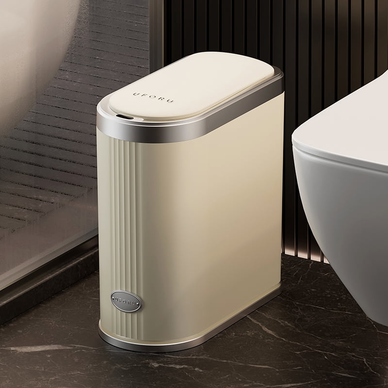 UFORU Automatic Motion Sensor Trash Can, 3.2 Gallon Plastic Slim ...