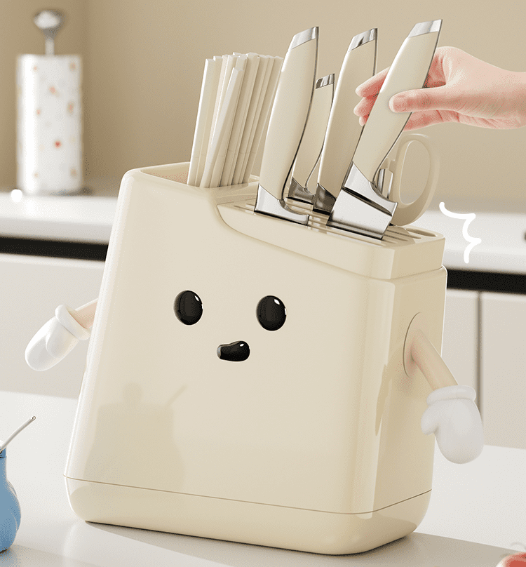 UFORU All-in-One Knife and Utensil Holder with Pull-Out Drip Tray for a ...
