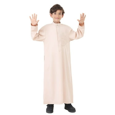 Big Boys Long Sleeve Robe Ational Hooded Embroidered Robe Arab Wear Out ...