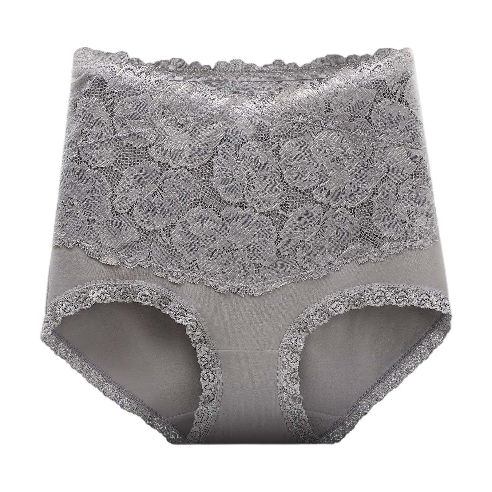 UFOUND High Waist Cotton Panties For Women Lace Sexy Plus Size Lift ...