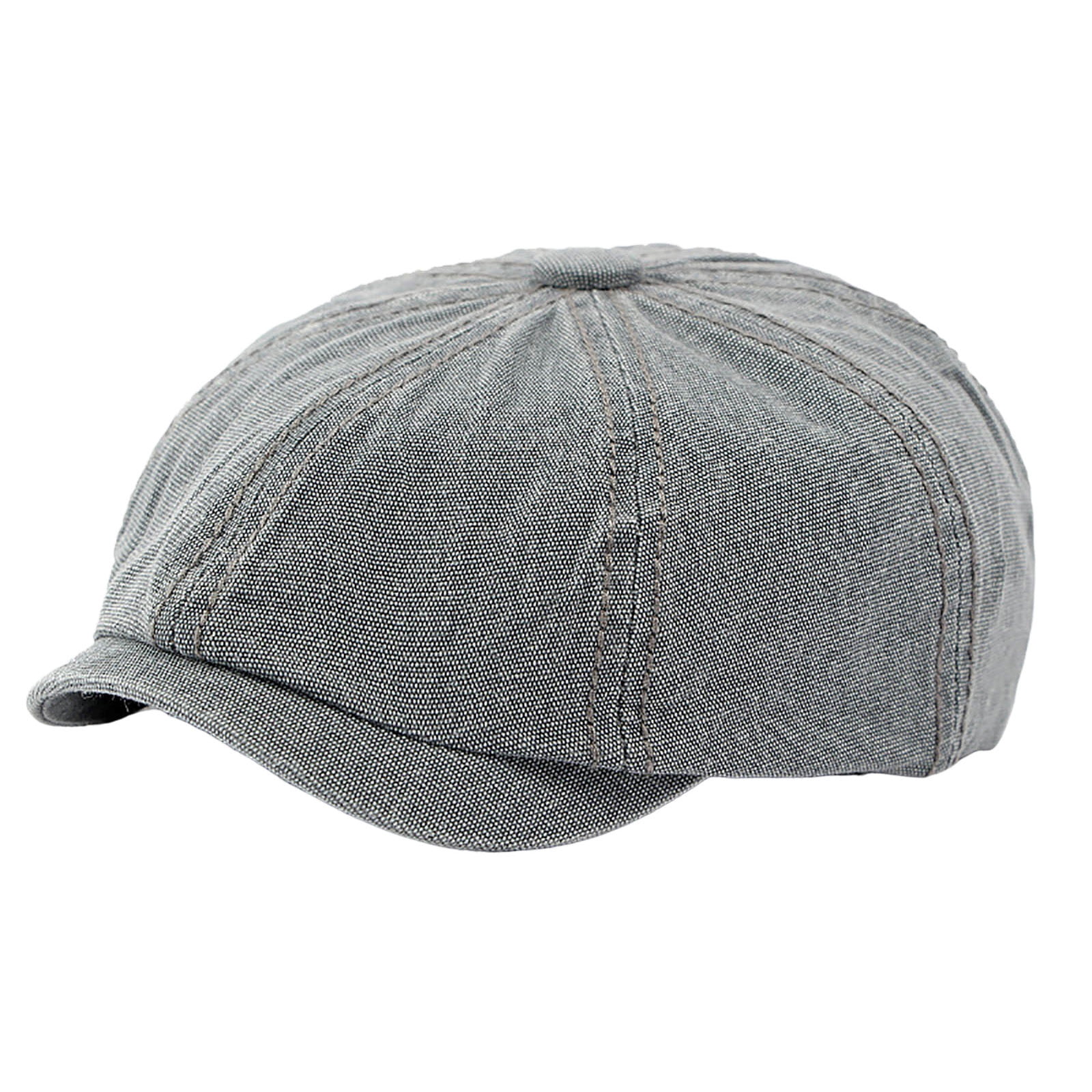UFOUND Men's Fashion Beret Washed Denim Material Cap Couple Literary ...