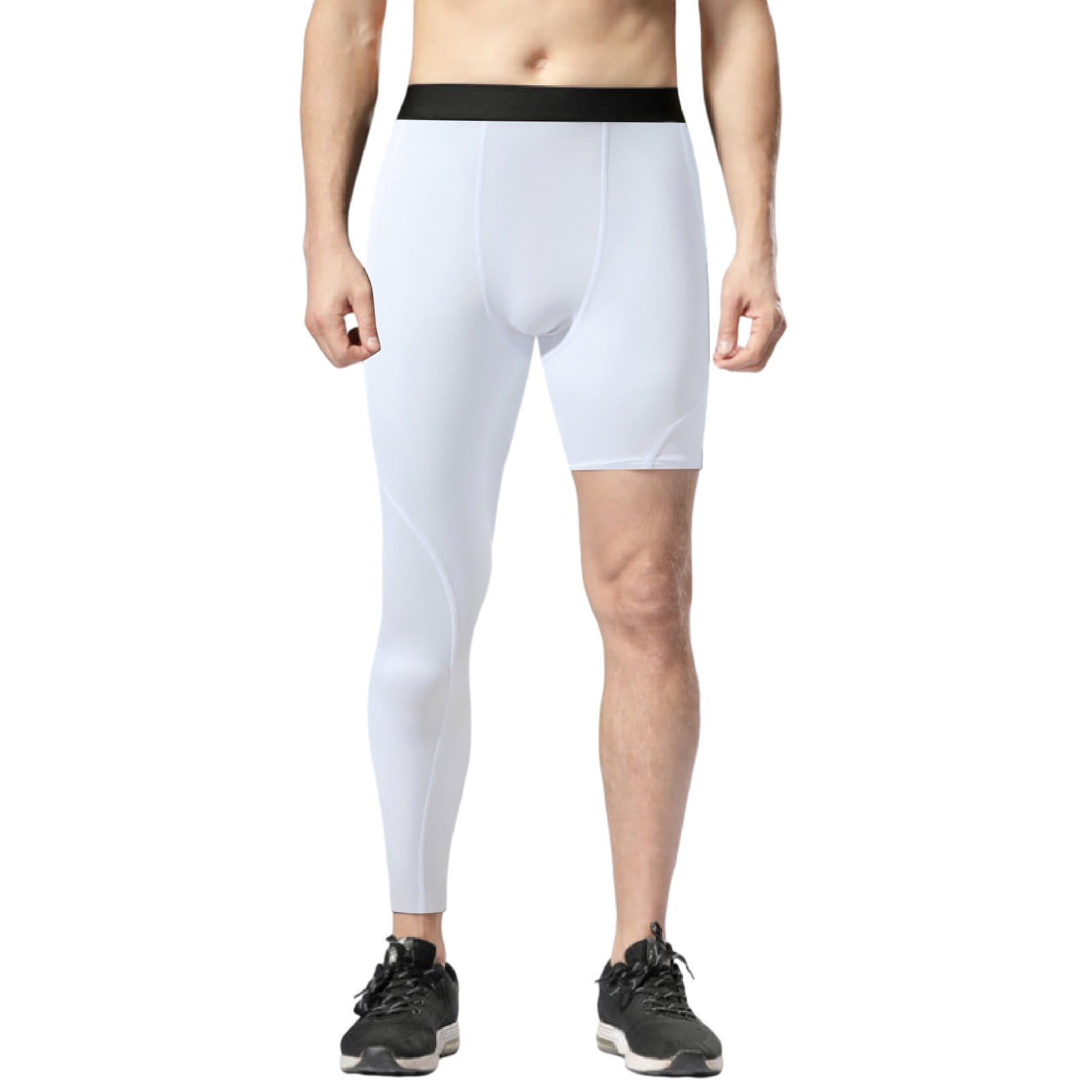 UFOUND Mens Leggings Sports Basketball Fitness Pants Pocket Short ...