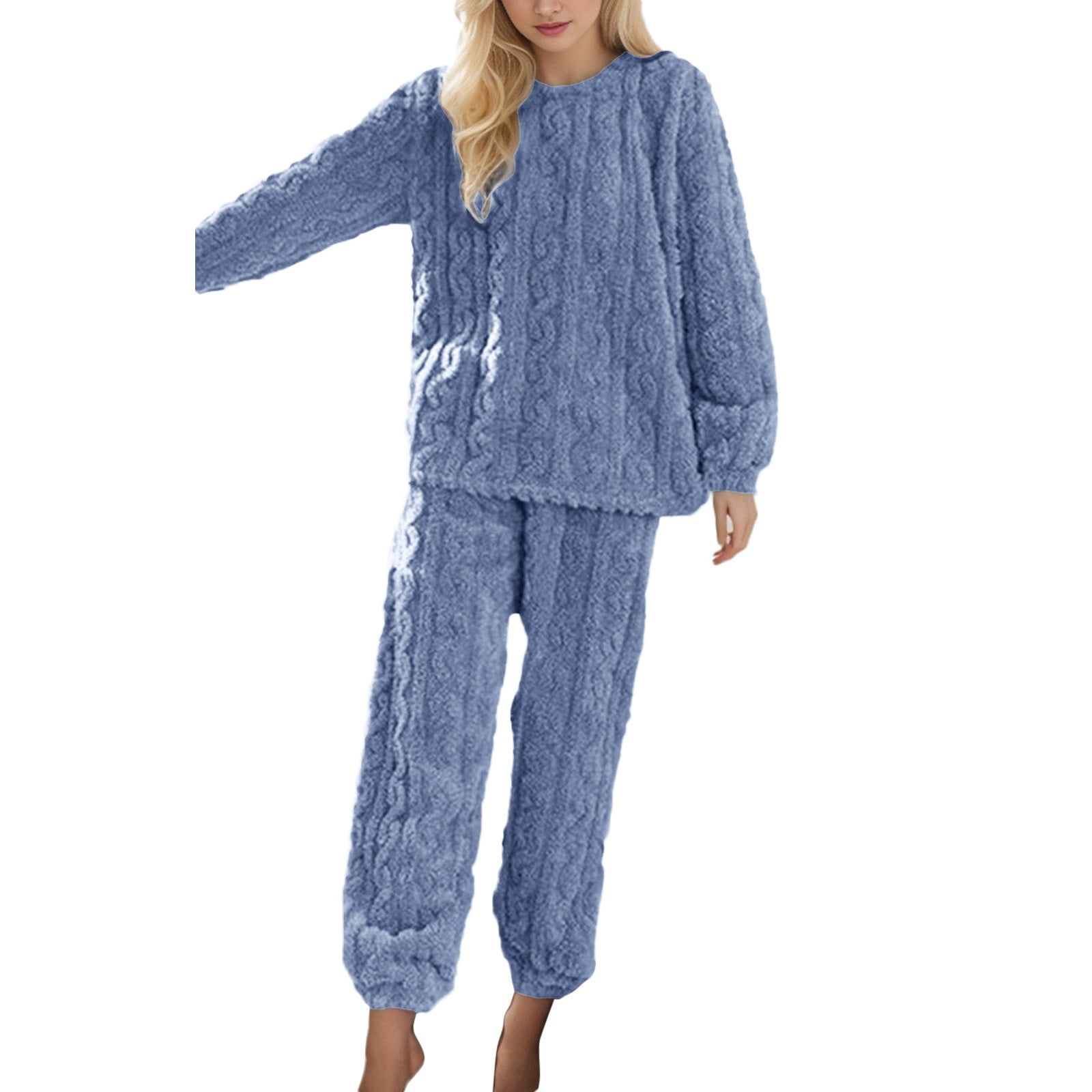 UFOUND Sleepwear Warm Pajamas For Women Fuzzy Pajama Sets Cozy ...