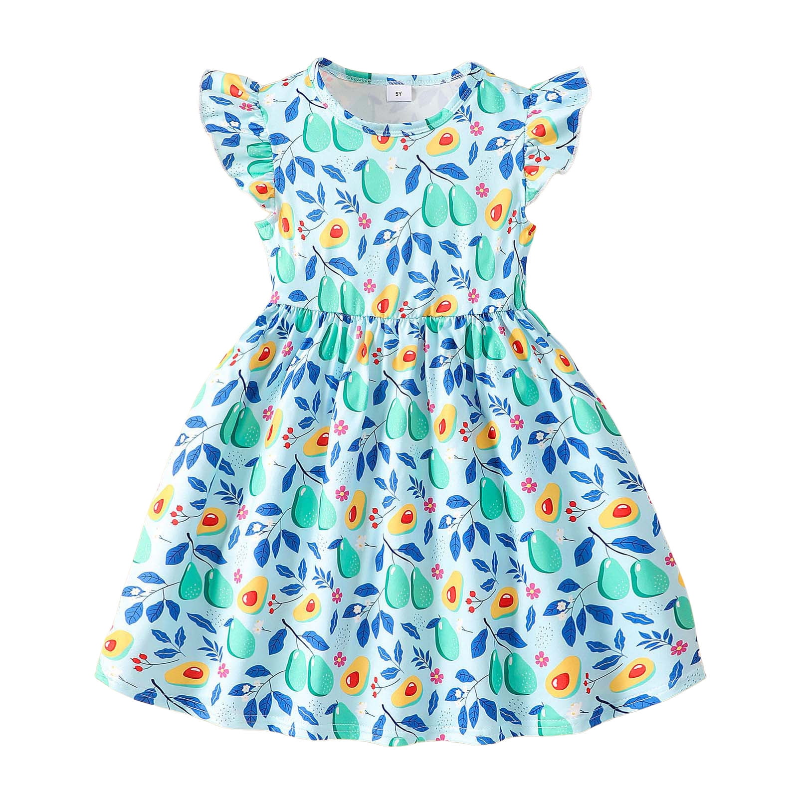 UFOUND Toddler Children Girls Short Sleeve Prints Dresses Dress ...