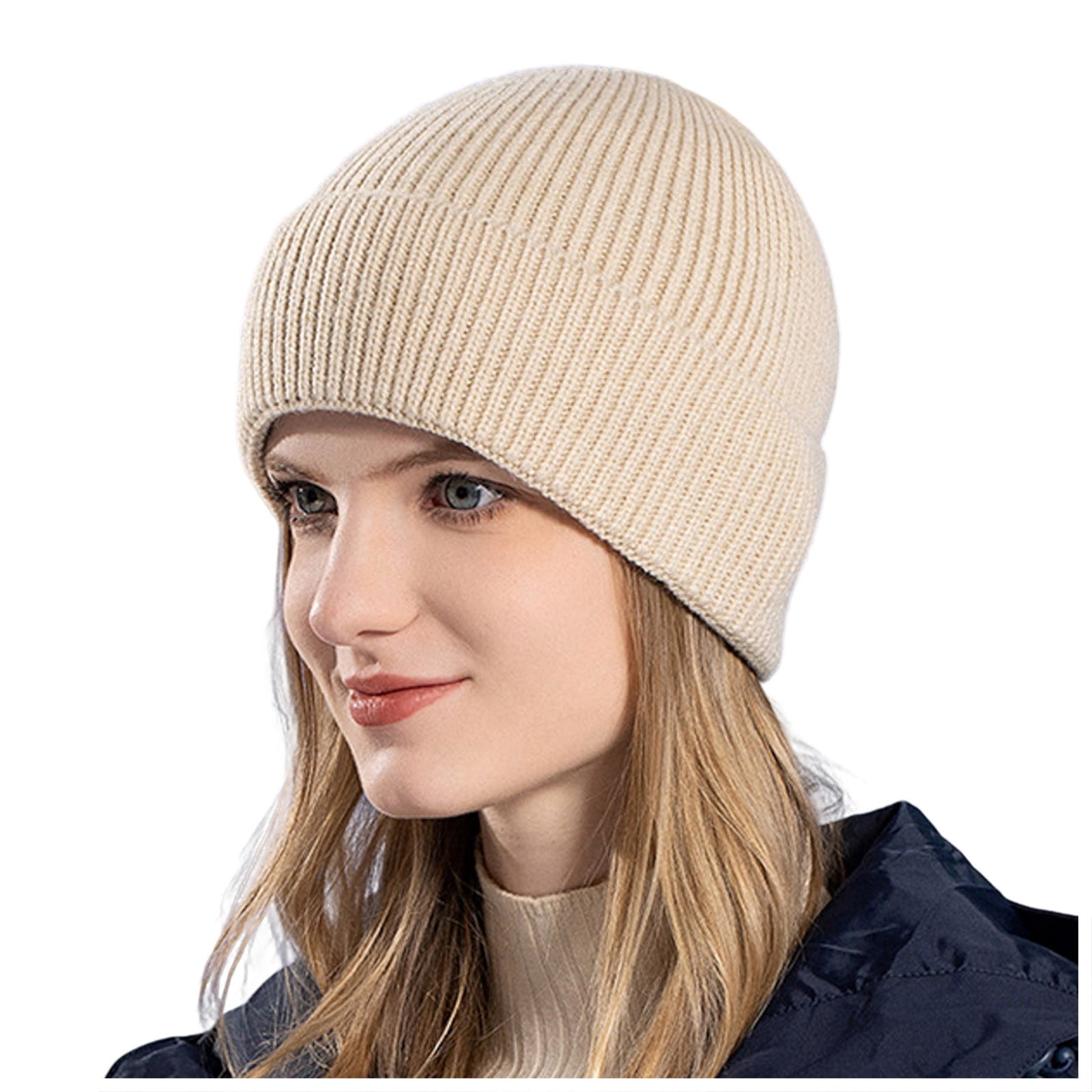 UFOUND Women Thick Winter Hats Warm Sock Hats Knitted Hats Big Head ...