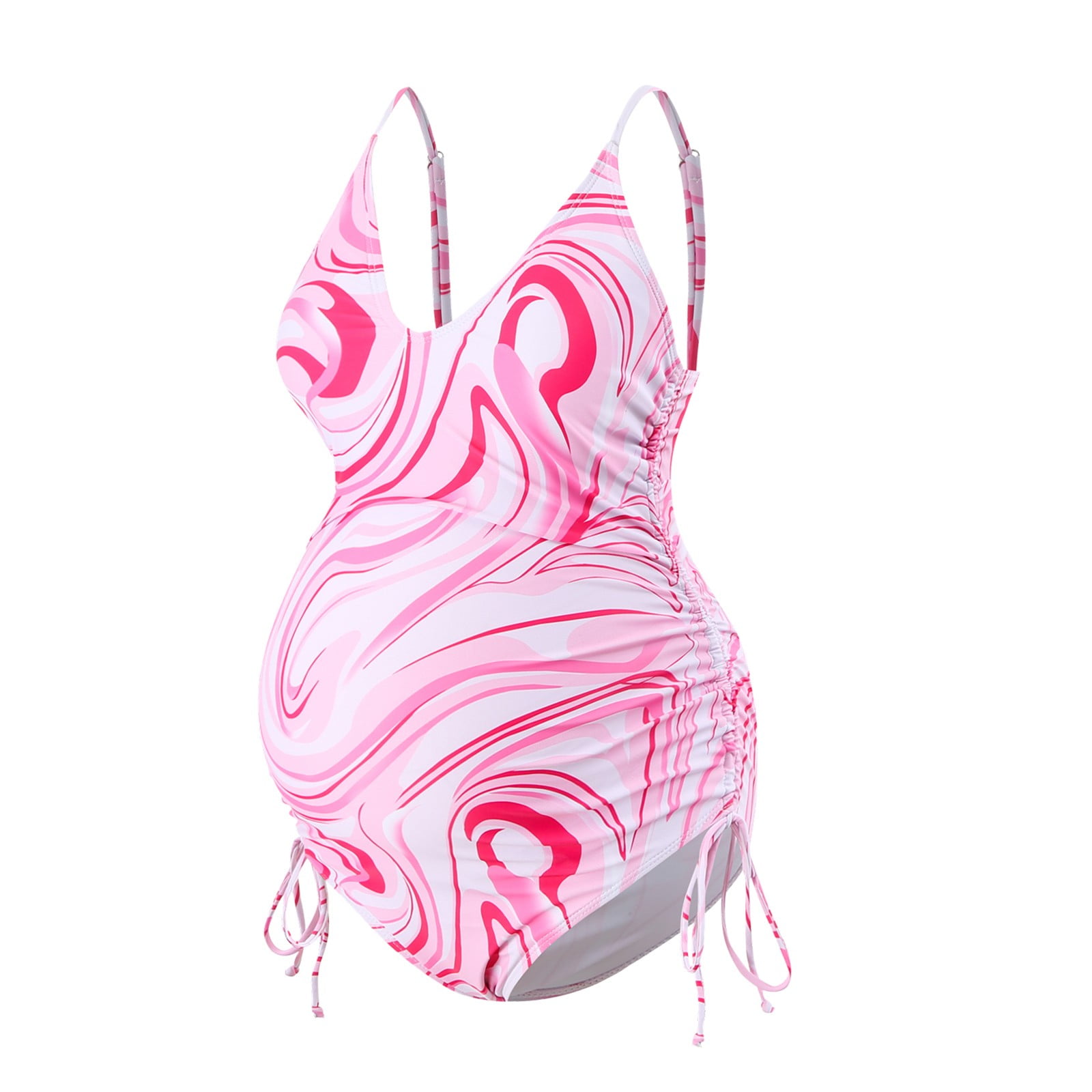 UFOUND Womens Maternity Swimsuits Floral V Neck Swimwear Bathing Beach ...