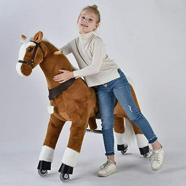 UFREE Large Ride on Horse Toy, Ride on Bounce up and Down and Move, 44 ...
