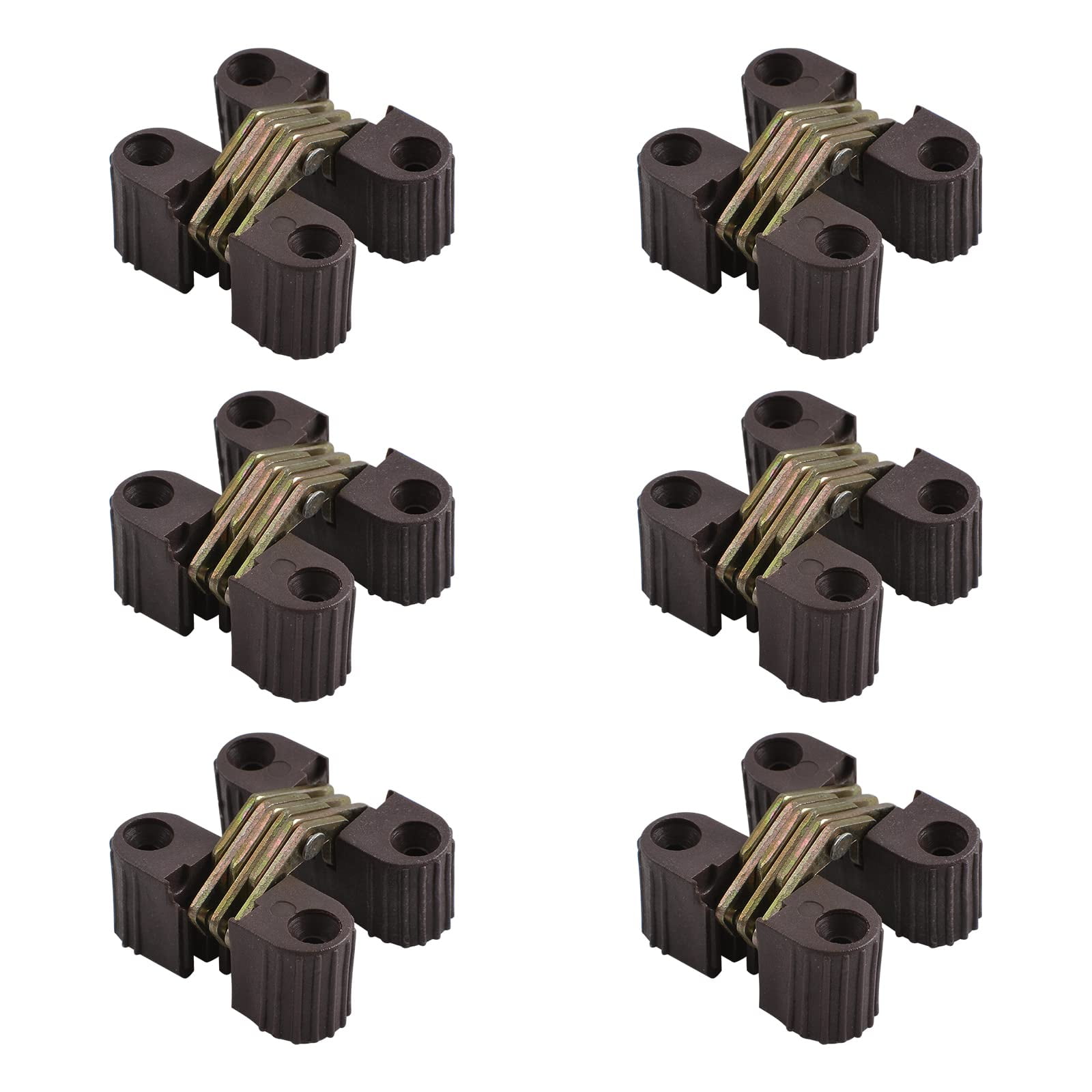 UFURMATE Hidden Hinges, 6PCS Plastic Folding Invisible Barrel Cross ...