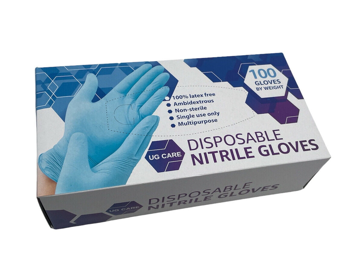 UG Care Disposable Nitrile Gloves Large BOX 2400 pc - Walmart.com
