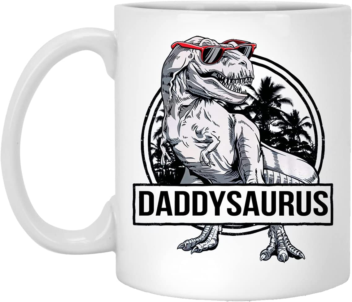 UG2NUCCLBZ-15oz Daddy Mug - Daddysaurus T-Rex Dadddy Saurus Dinosaur ...