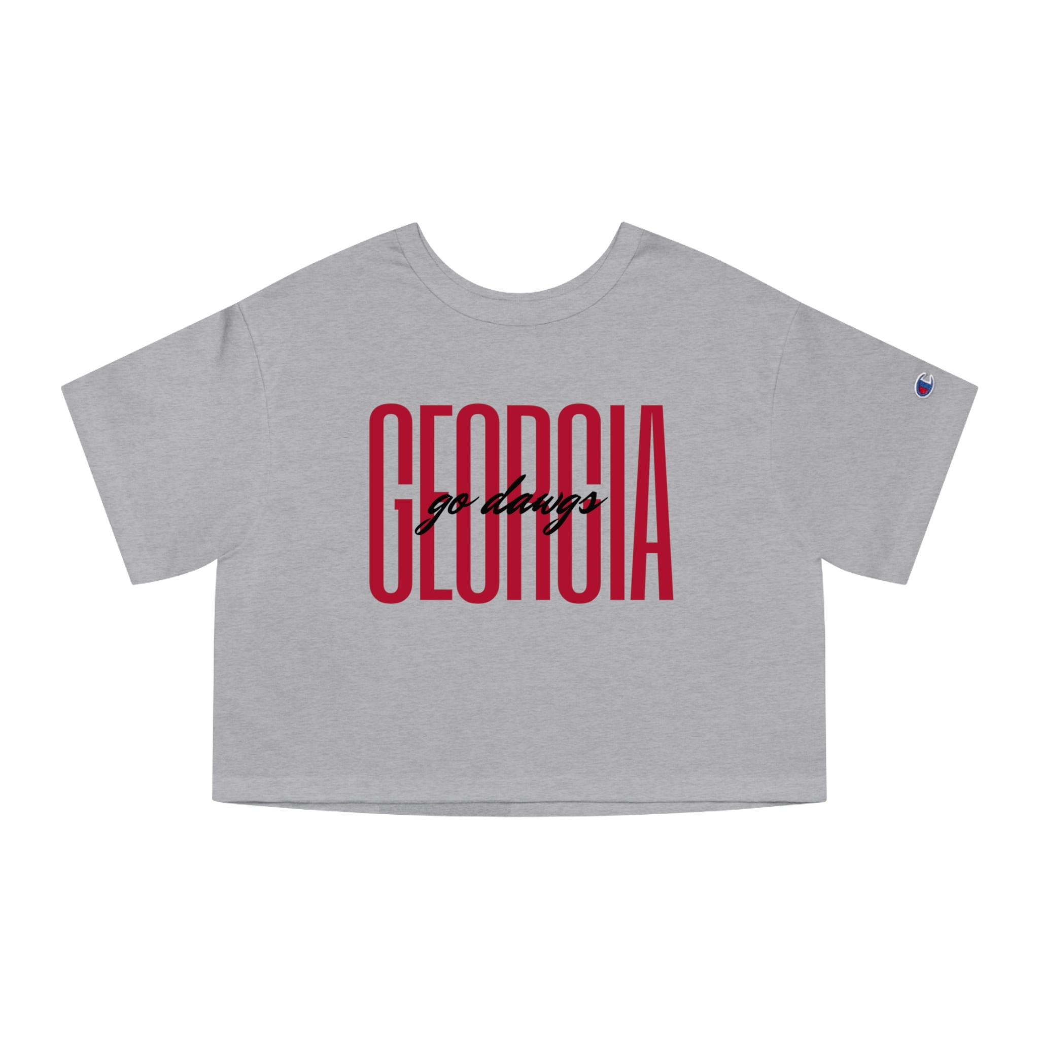 UGA Dawgs Tall Team Colors Champion Crop Tee - Walmart.com