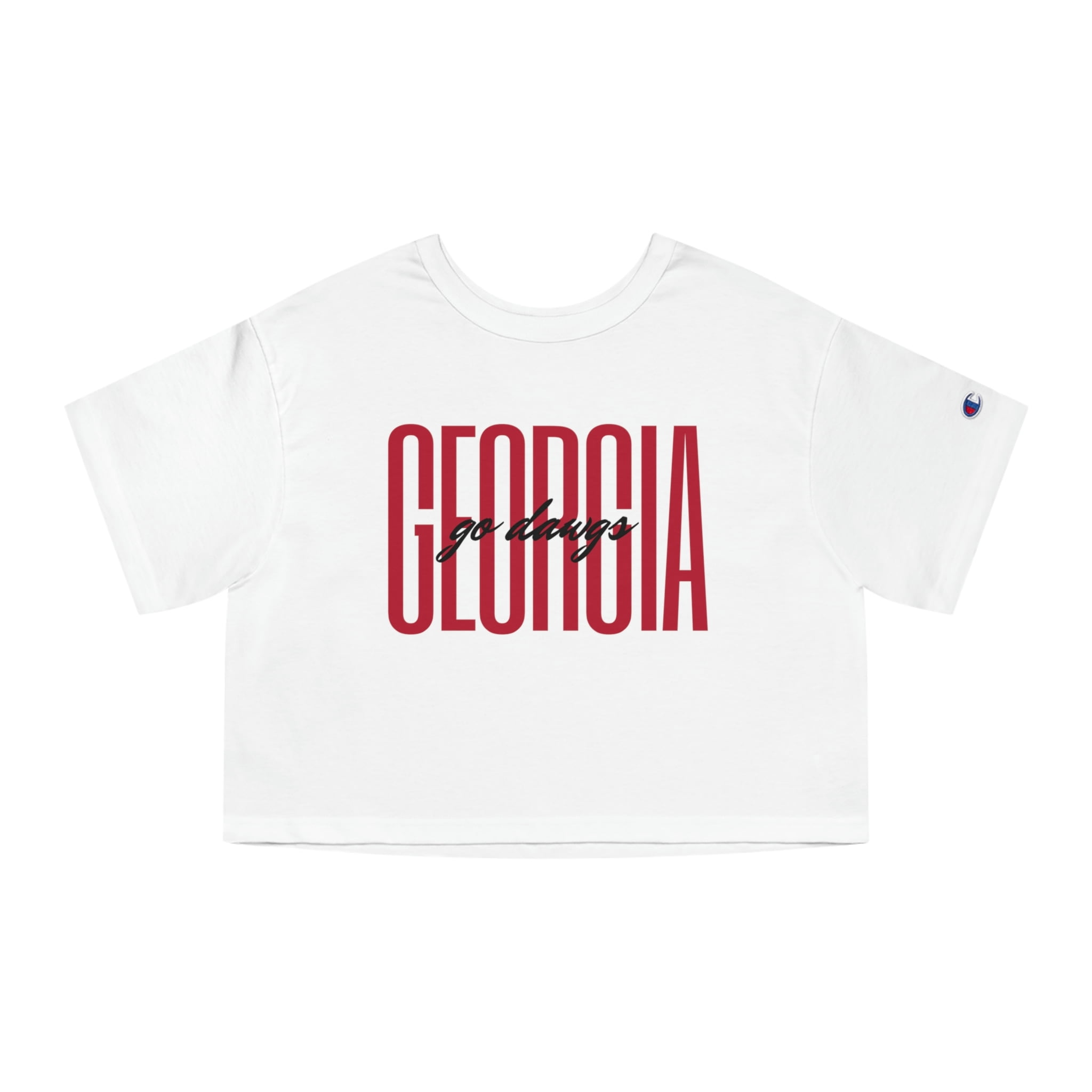 UGA Dawgs Tall Team Colors Champion Crop Tee - Walmart.com