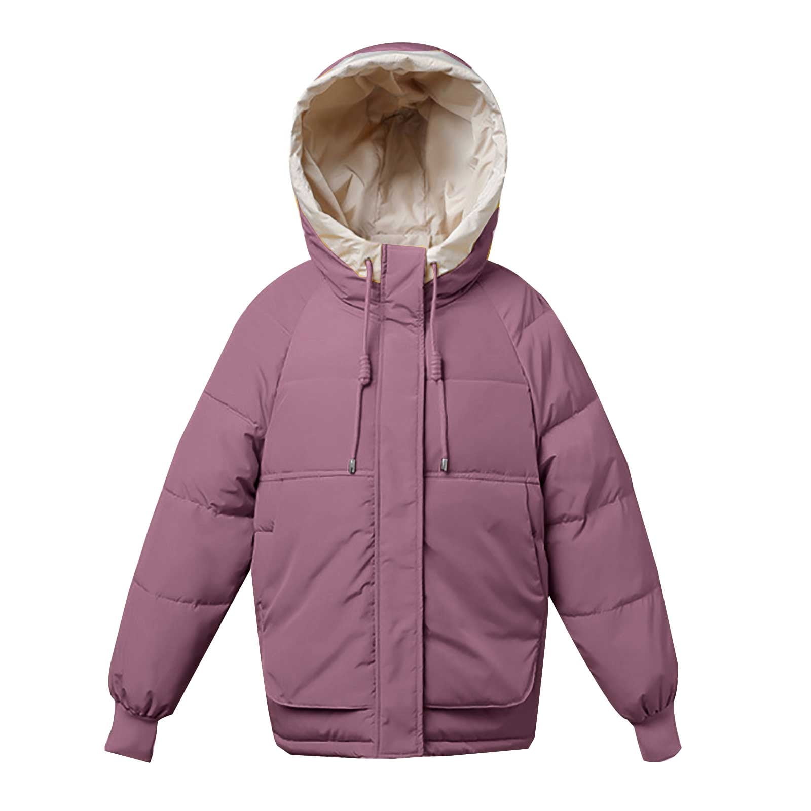 UGEASLI Women'S Winter Quilted Puffer Jacket with Pockets, Thermal Long ...