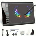 UGEE M708 V3 10x6 Inch Drawing Tablet, 8192 Levels Pressure Battery ...