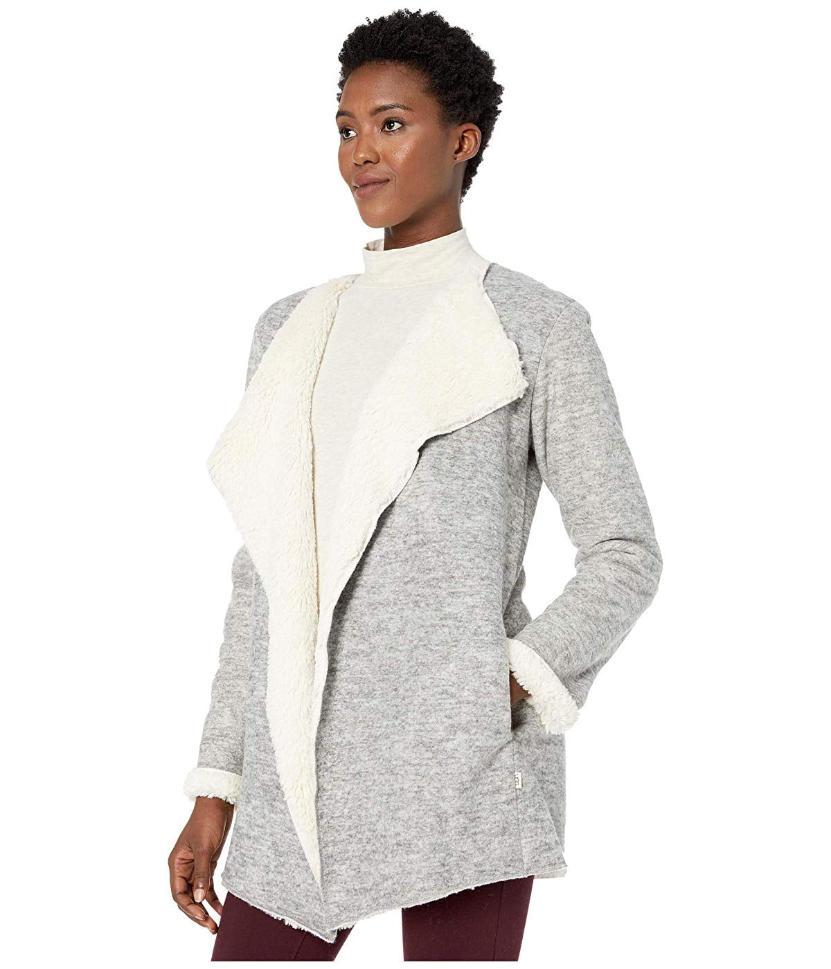 UGG Abriana Shawl Cardigan Grey Heather - Walmart.com