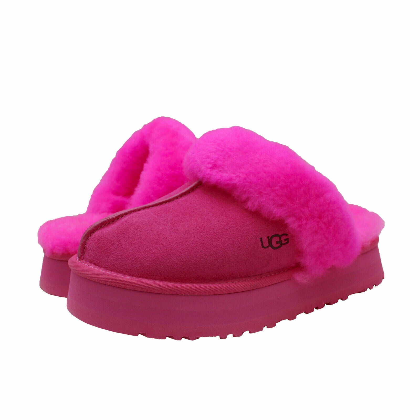UGG Women's Disquette Platform Sheepskin & Suede Slippers 1122550 ...