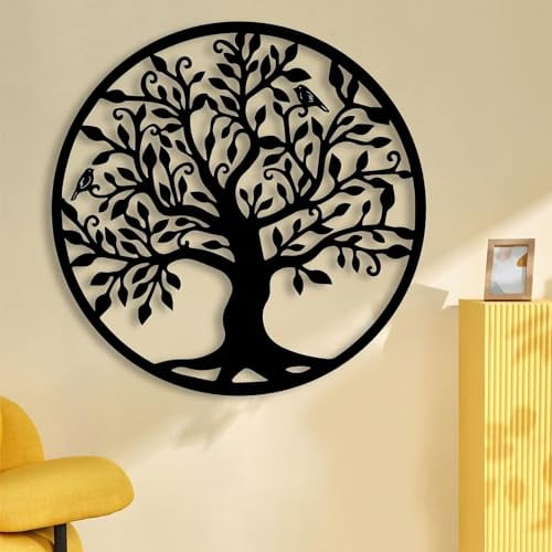 UGJSH Family Tree Wall Art, Tree of Life Metal Wall Art, Metal Wall ...
