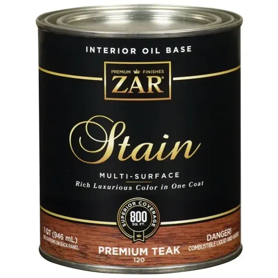UGL 120 Zar Premium Teak Interior Wood Stain Oil Based Quart, Each - Walmart.com