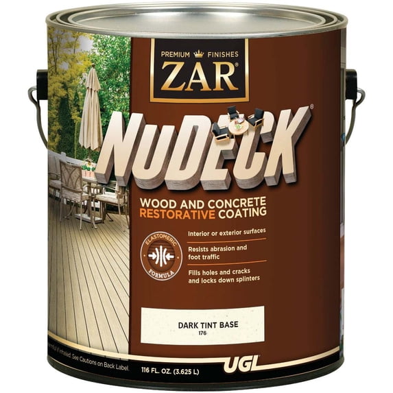 ZAR NuDeck 1 Gal. Dark Tint Base Wood & Concrete Restorative Coating ...