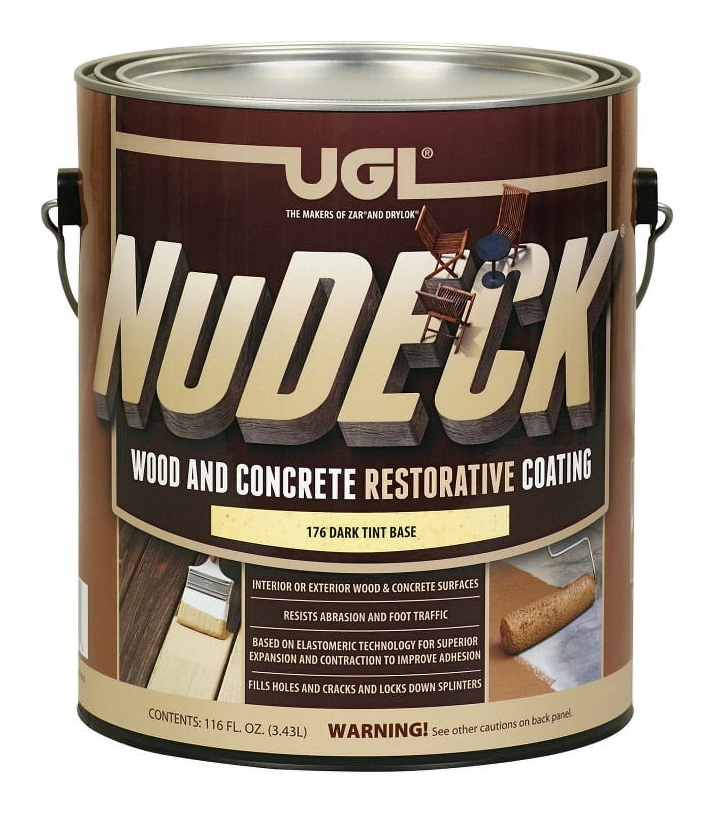 ZAR NuDeck 1 Gal. Dark Tint Base Wood & Concrete Restorative Coating ...