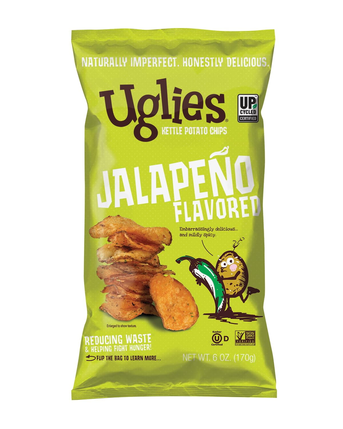 UGLIES Jalapeno Kettle-Cooked Potato SBF3 Chips, Gluten-Free Snacks ...